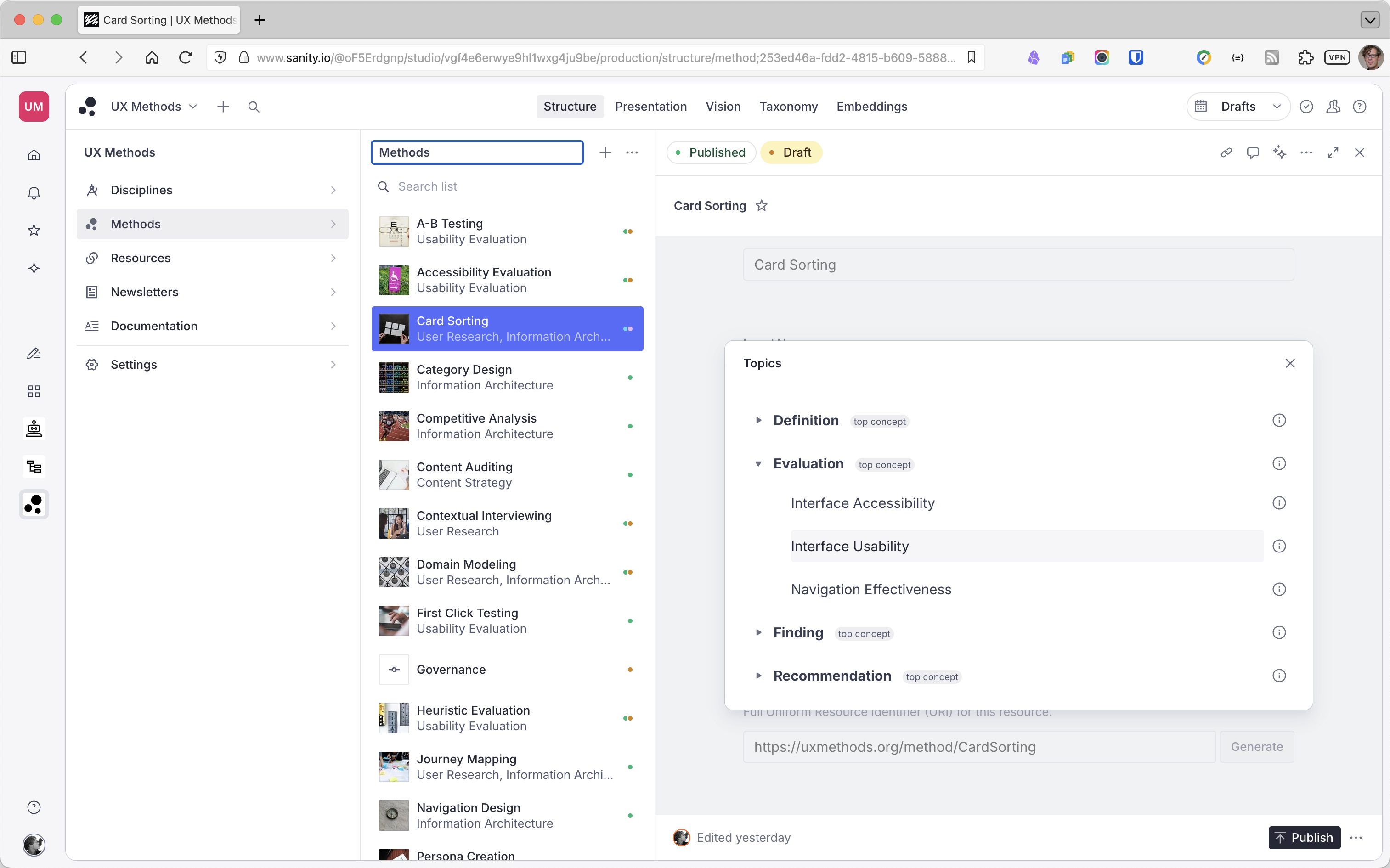 Taxonomy Manager | Sanity Studio Plugin Documentation